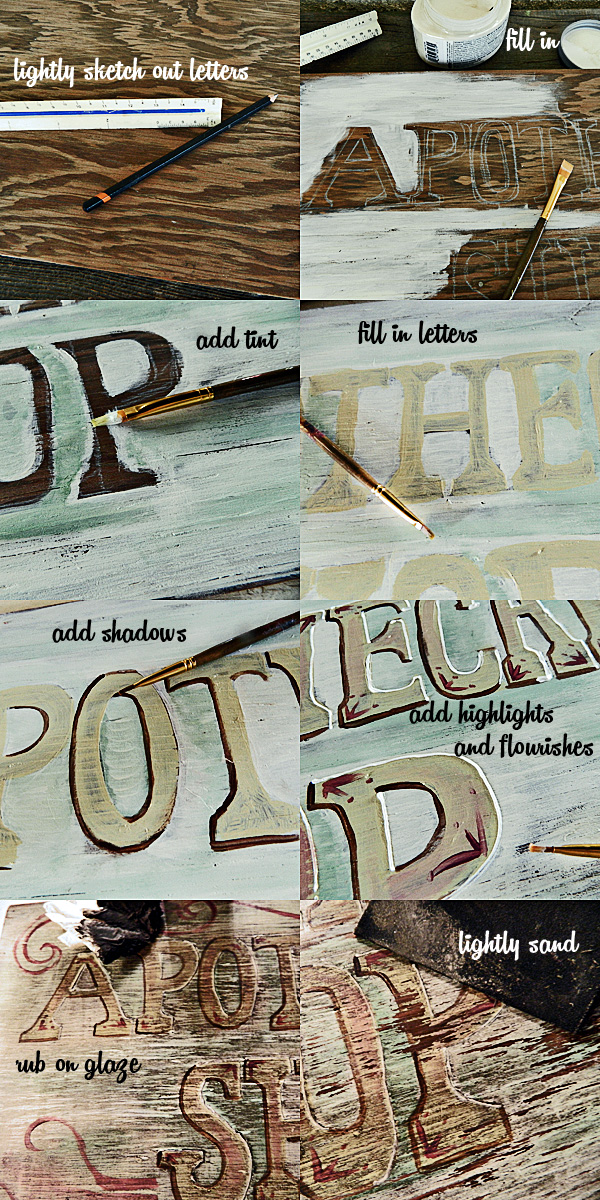 DIY Vintage Painted Sign: Antique Character in an Instant