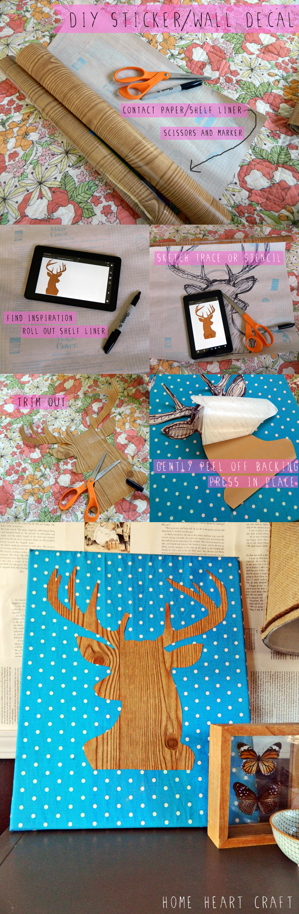 DIY Wall Decal Stickers From Shelf Liners