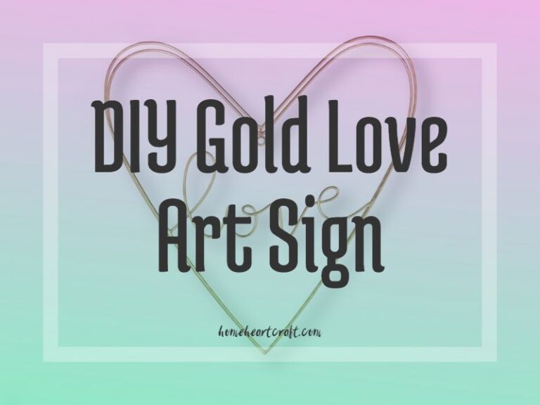 DIY Gold Love Art Sign - Spruce Up Your Space