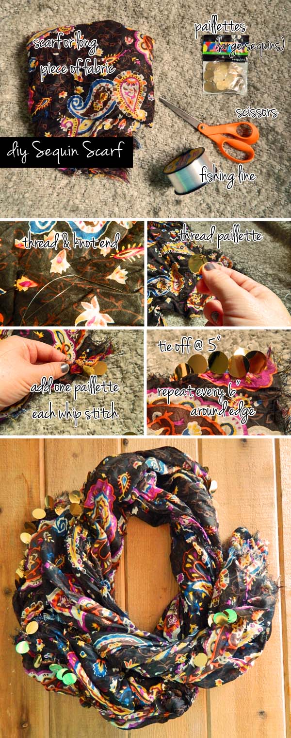 DIY Sequin Scarf